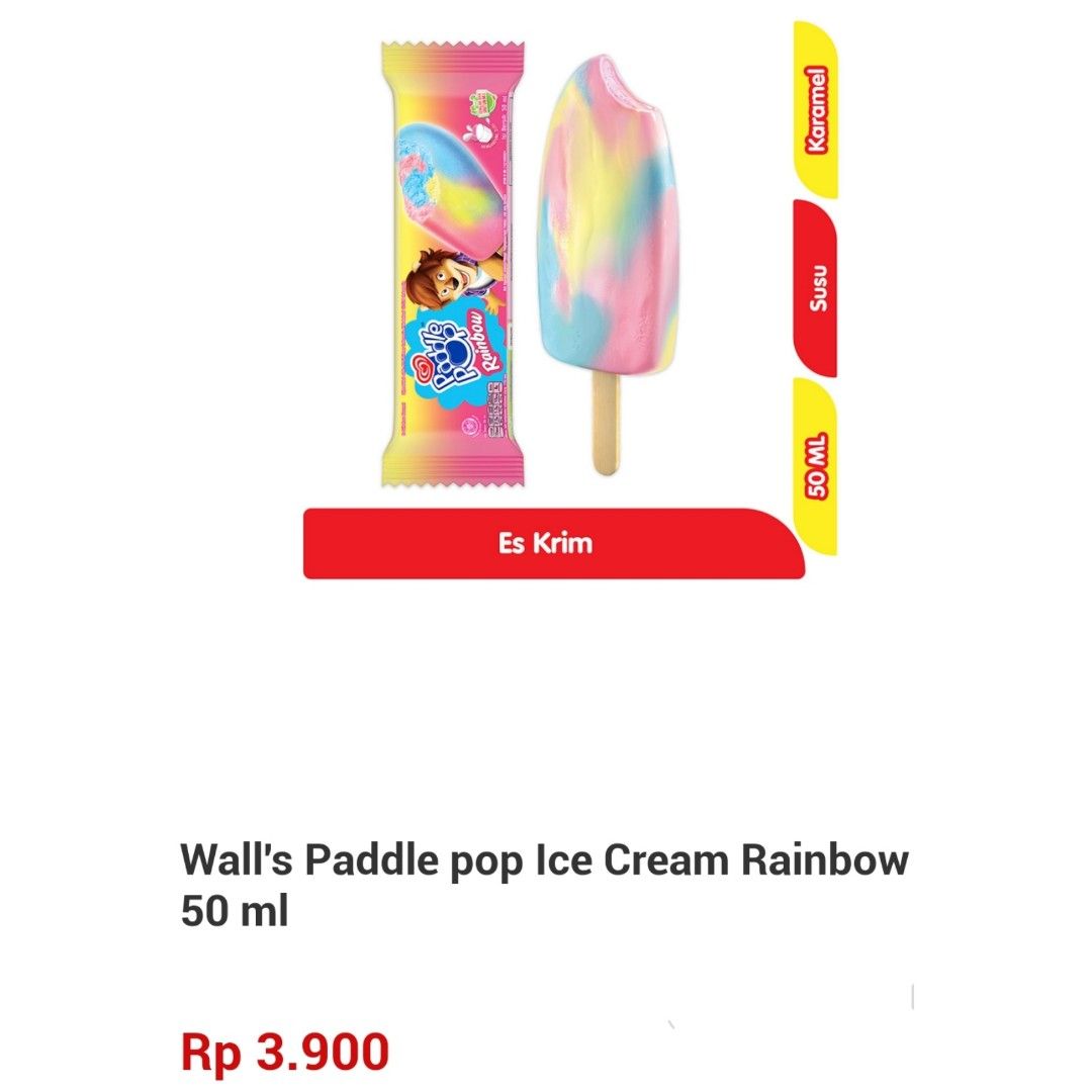 Wall's Paddle Pop Ice Cream, Makanan & Minuman, Minuman Tidak ...