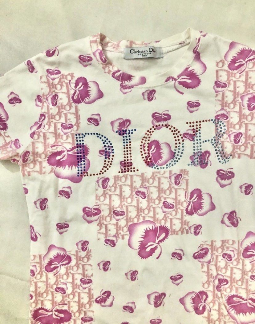 y2k christian dior cherry blossom monogram shirt on Carousell