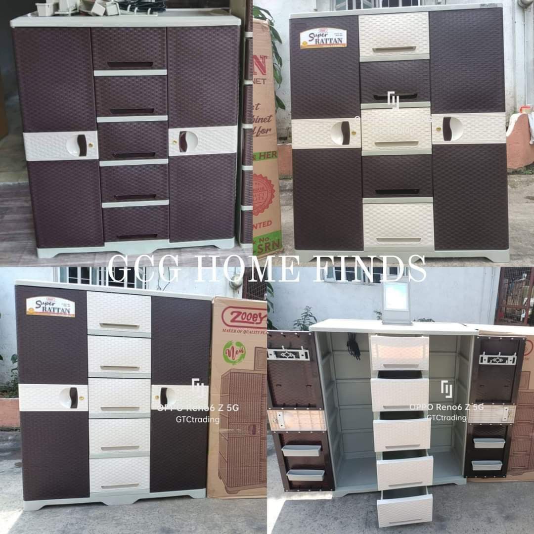 zooey super rattan dual cabinet, Furniture & Home Living, Furniture ...