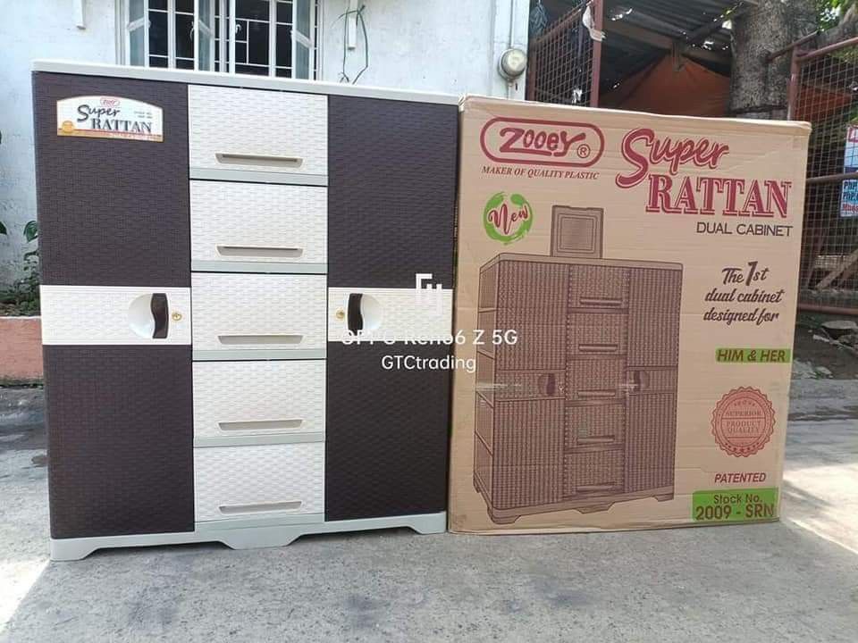 zooey super rattan dual cabinet, Furniture & Home Living, Furniture ...