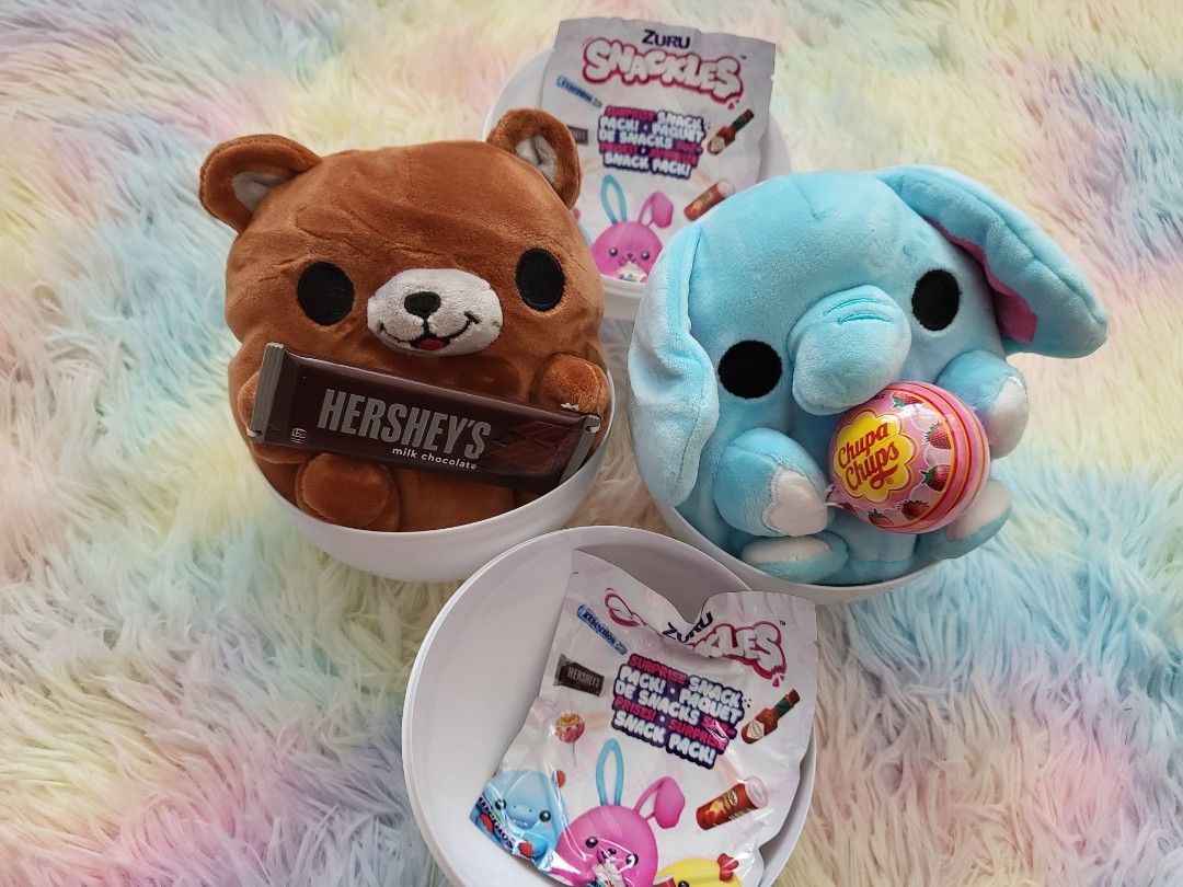 Zuru Snackles - Elephant (lottie)[ Sold ]/ Bear (Terry), Hobbies & Toys ...