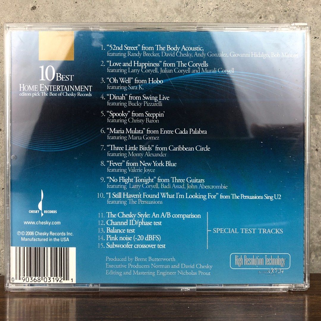 10 Best | Compilation | Chesky Records | Audiophile CD, Hobbies & Toys, Music & Media, CDs ...