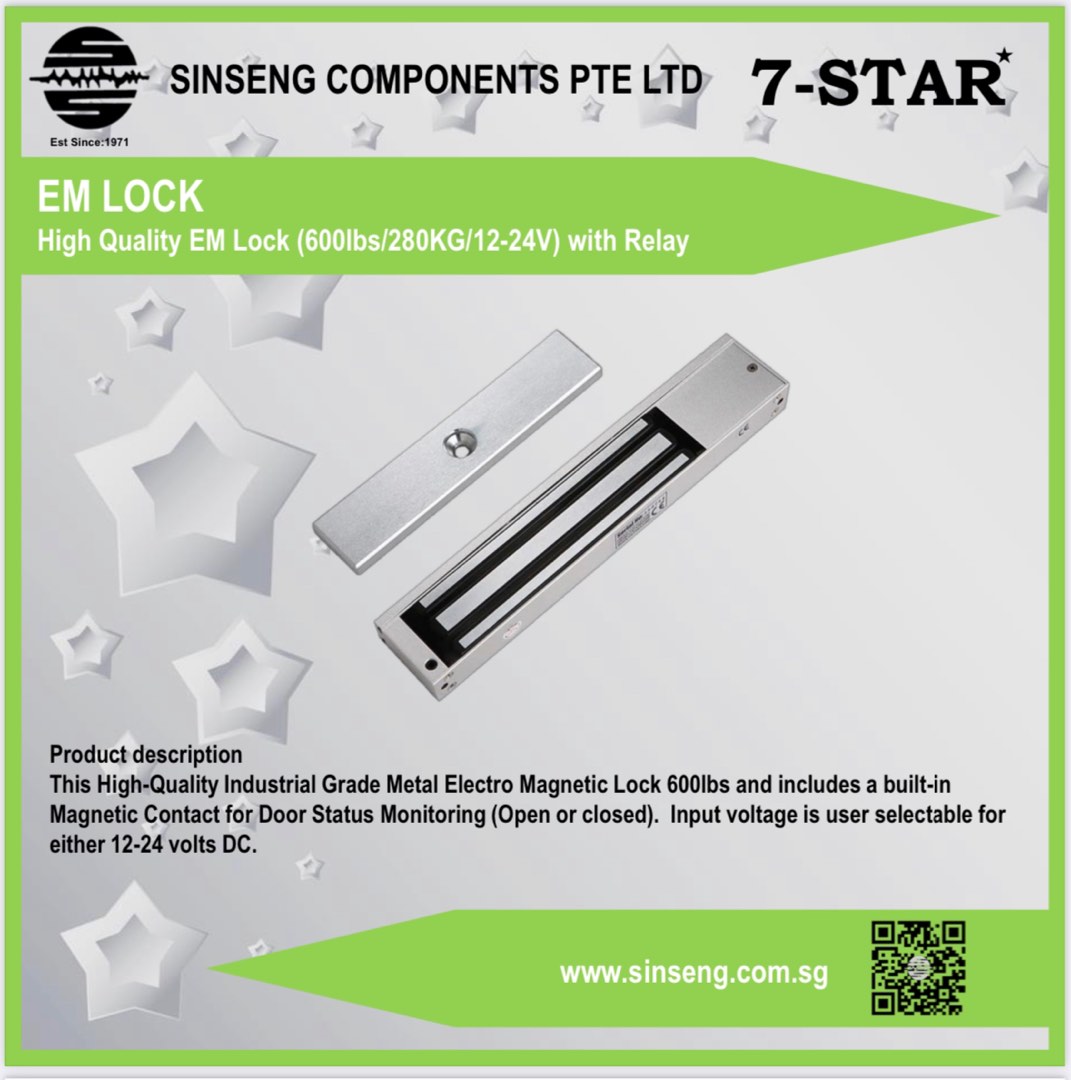 12-24V EM Lock (600lbs/280KG) Two / Double Hole High Quality Industrial ...