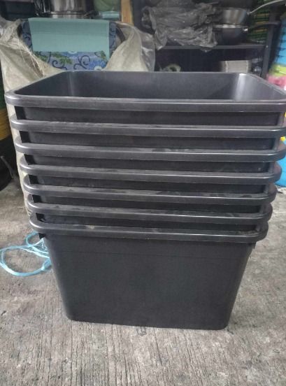 143L BIG BLACK STORAGE BOXES - To Merville Paranaque, Furniture & Home ...