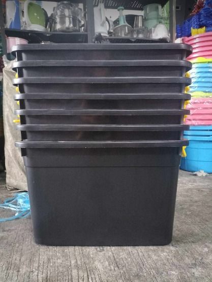 143L BIG BLACK STORAGE BOXES - To Merville Paranaque, Furniture & Home ...