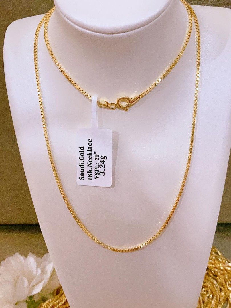 18k Saudi gold necklace on Carousell