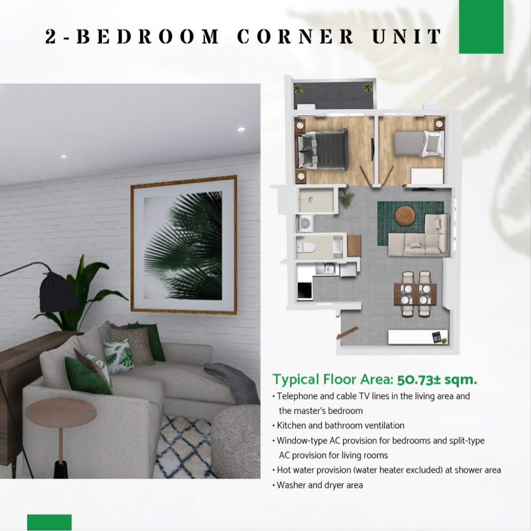 Condo Pasalo: 2BR Corner Unit Lime Tower (1512) [with Balcony & Parking] I-Land Residences ...