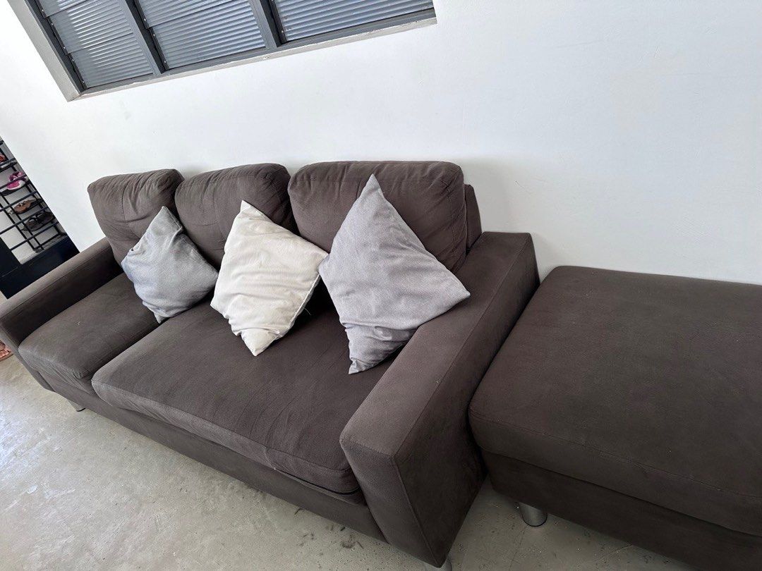 3 seater L shape sofa, Furniture & Home Living, Furniture, Sofas on ...