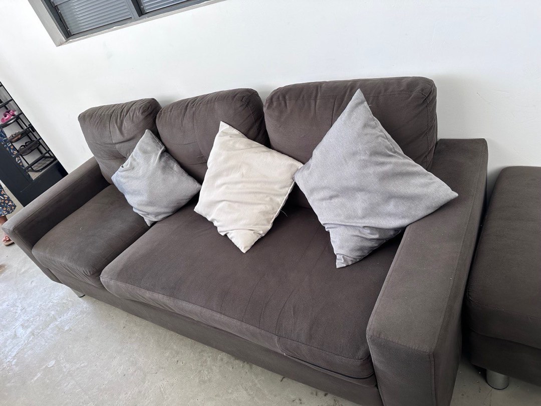 3 seater L shape sofa, Furniture & Home Living, Furniture, Sofas on ...