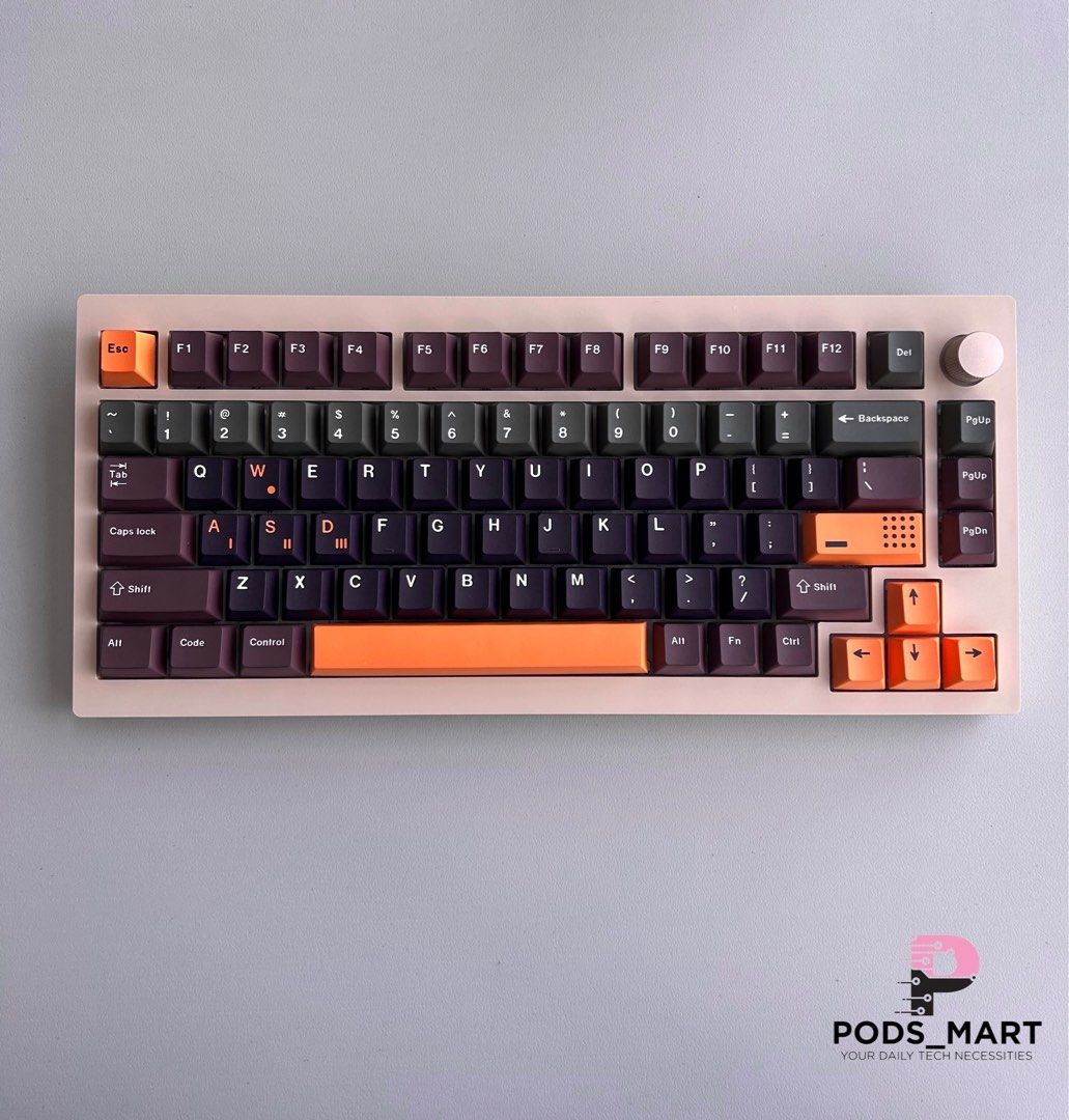 75% Custom Mechanical Keyboard (Black Orange Keycaps), Computers & Tech, Parts & Accessories ...