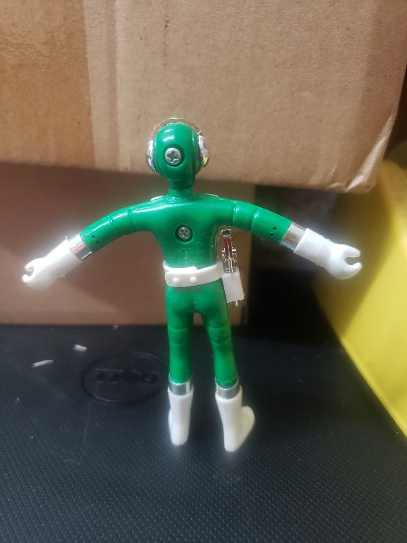 ＜不議價＞ 10cm Bandai Power Rangers Sentai Bioman 超電子戰隊 生化人 人形 Figure 綠色 ...