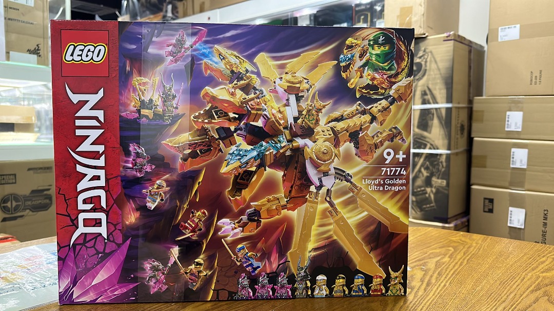 全新 Lego 71774 Ninjago Lloyd’s Golden Ultra Dragon 樂高旋風忍者, 興趣及遊戲, 玩具 ...