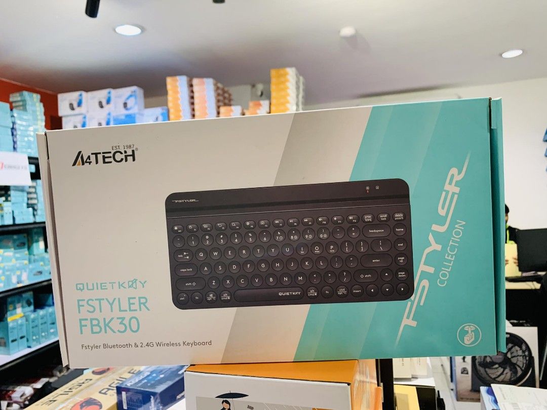 A4tech Fstyler Fbk30 Bluetooth And 2 4g Wireless Keyboard Black On Carousell