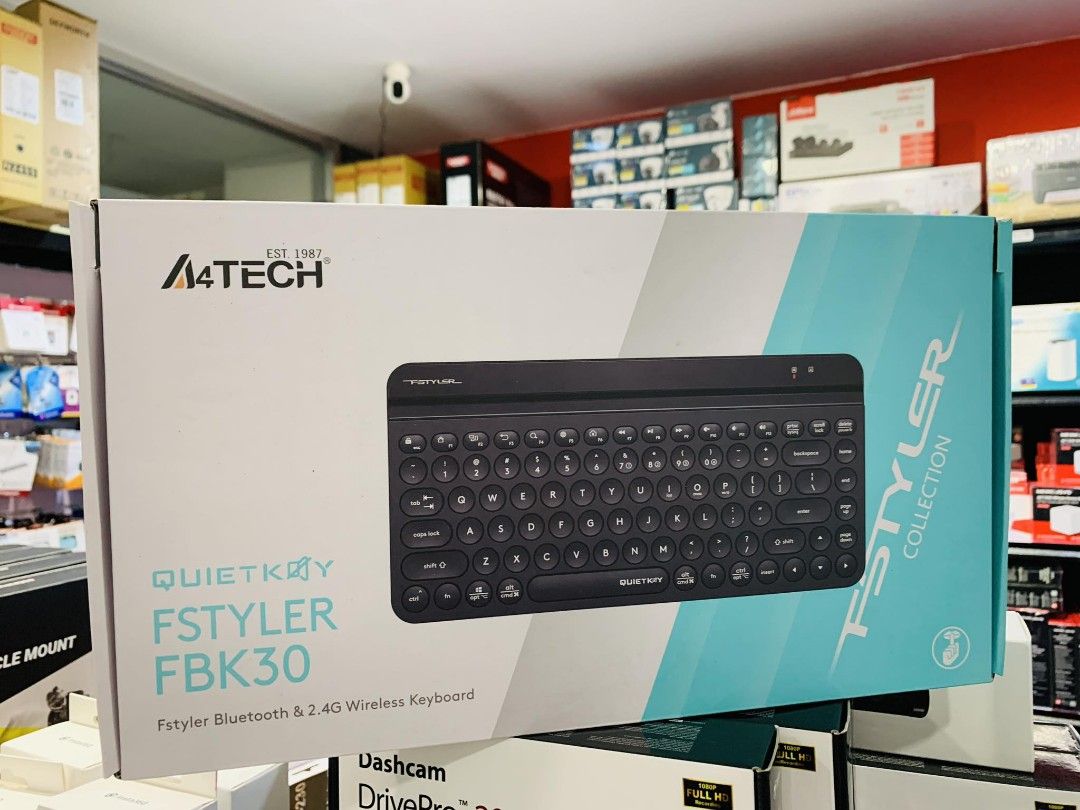 A4tech Fstyler Fbk30 Bluetooth And 2 4g Wireless Keyboard Black On Carousell