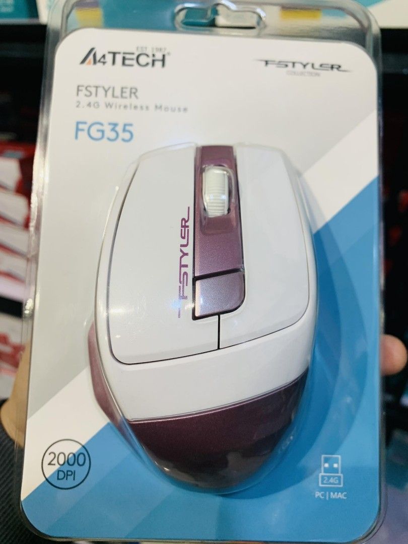 A4Tech Fstyler FG35 2.4G Wireless Mouse Pink on Carousell
