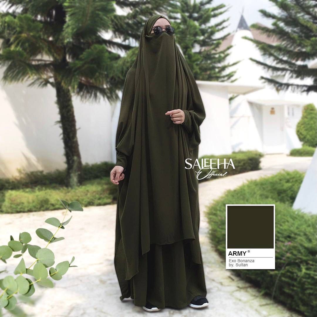 Abaya/ French khimar set/ jilbab set, Women's Fashion, Muslimah Fashion ...