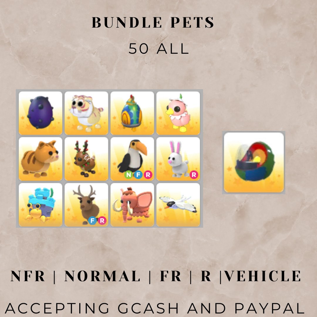 Adopt Me Pets | Pet Bundles, Video Gaming, Gaming Accessories, In-Game ...