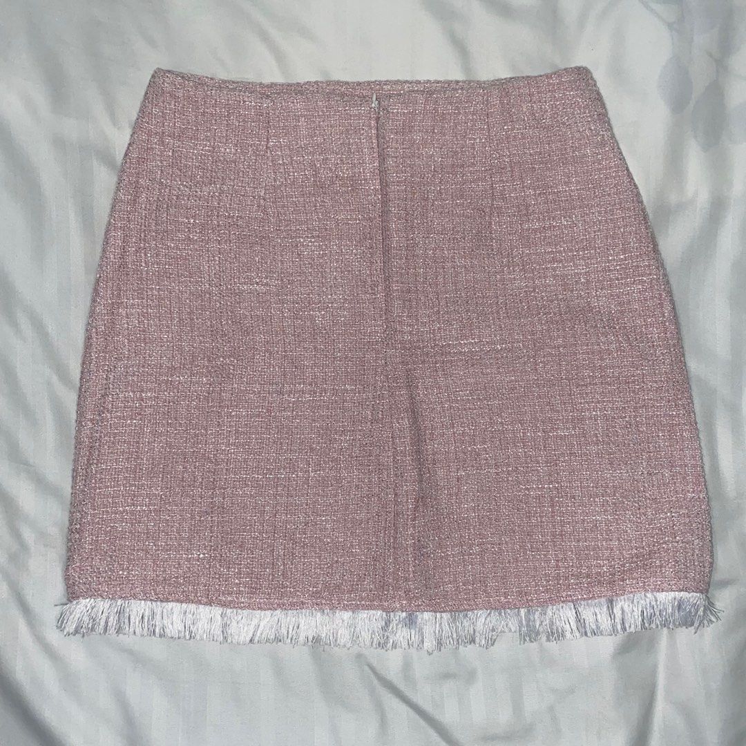 BARBIE Light Pink Tweed Set on Carousell