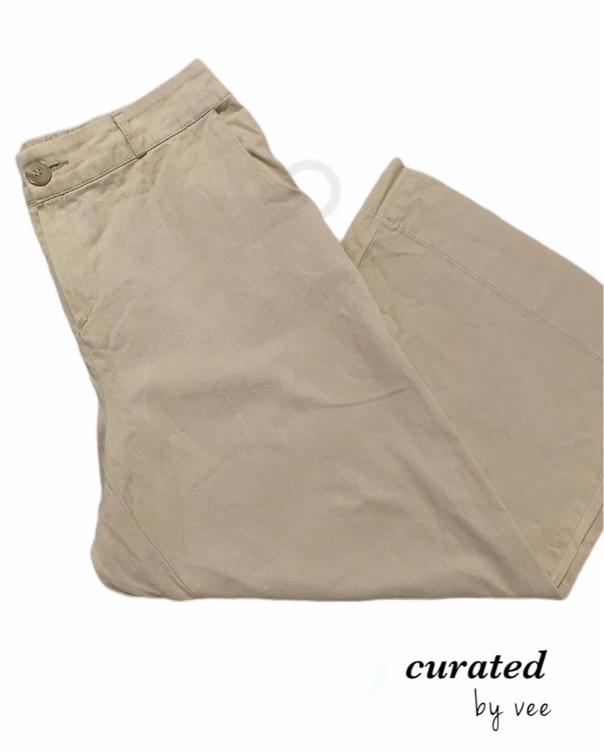 Beige Baggy Pants, Women's Fashion, Bottoms, Other Bottoms on Carousell