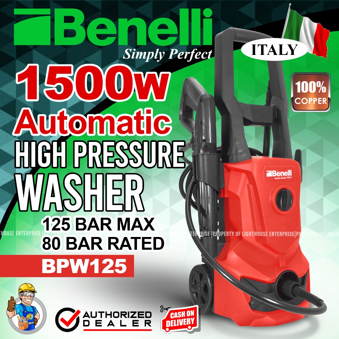 BENELLI Italy Automatic Self-Priming High Pressure Washer (1500W ...