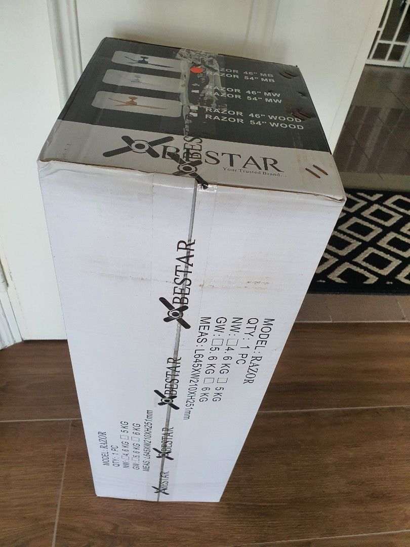 Bestar Razor 54" Ceiling Fan, Furniture & Home Living, Lighting & Fans ...