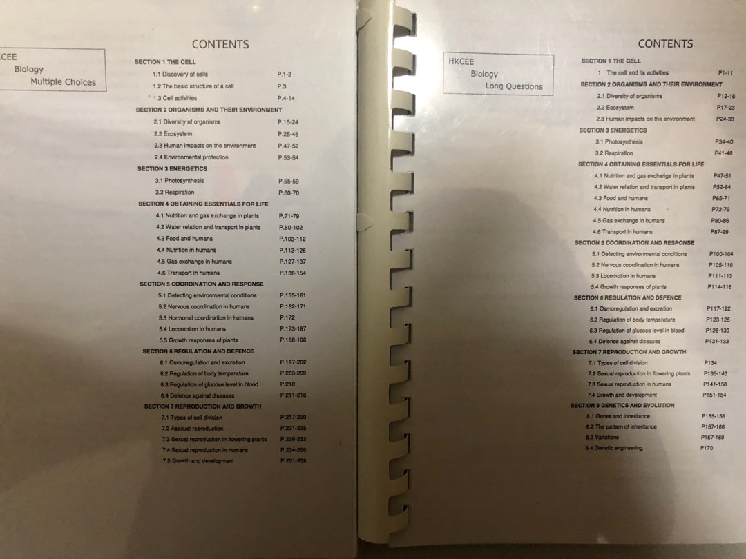 Biology HKCEE Past Paper MC & LQ By Topic, 興趣及遊戲, 書本 & 文具, 教科書 - Carousell
