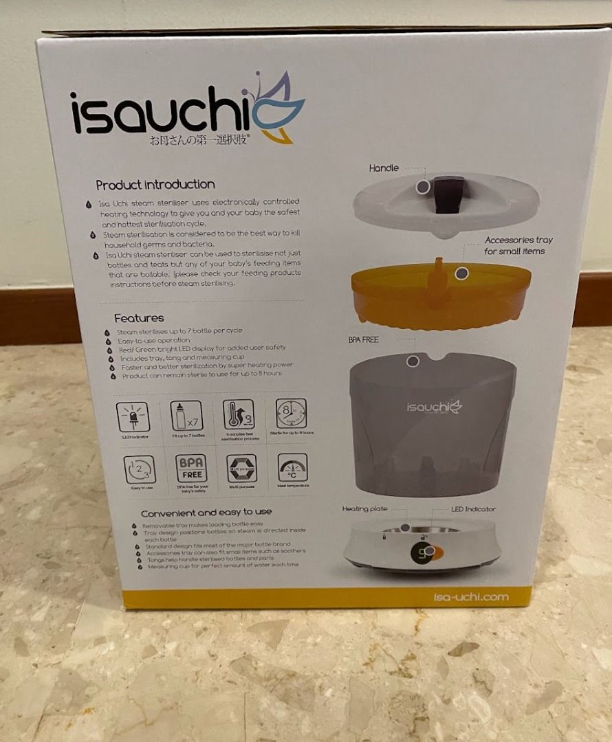 Brand New Isa Uchi Steam Sterilizer, Babies & Kids, Nursing & Feeding ...