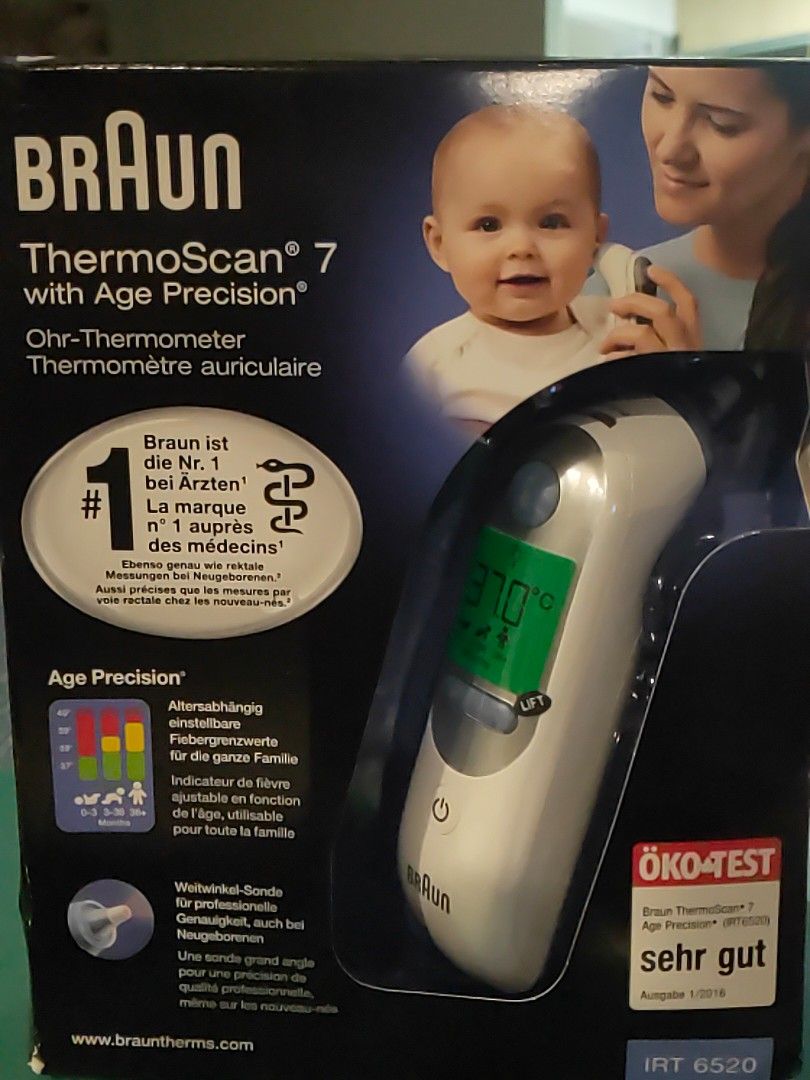 Braun ThermoScan 7 IRT6520, Health & Nutrition, Thermometers on Carousell