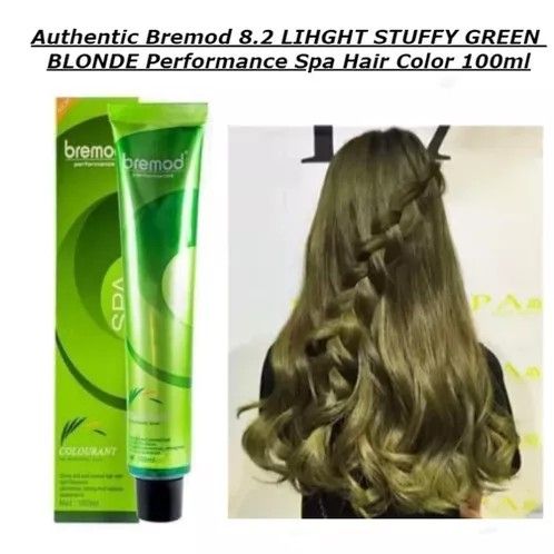 Bremod 8.2 Light Stuffy Green Blonde Hair Color, Beauty & Personal Care ...