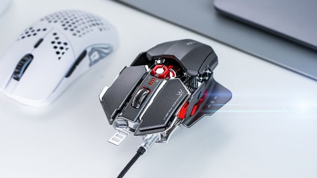 [C0201] Inphic PG6 Gaming Mouse 500-7200 DPI Silver/Red, Computers ...