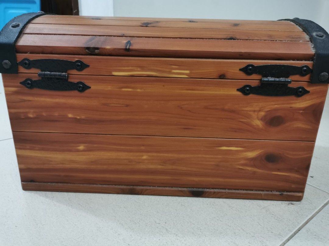 Cedar Antique Handmade Wooden Chest, Furniture & Home Living, Home ...