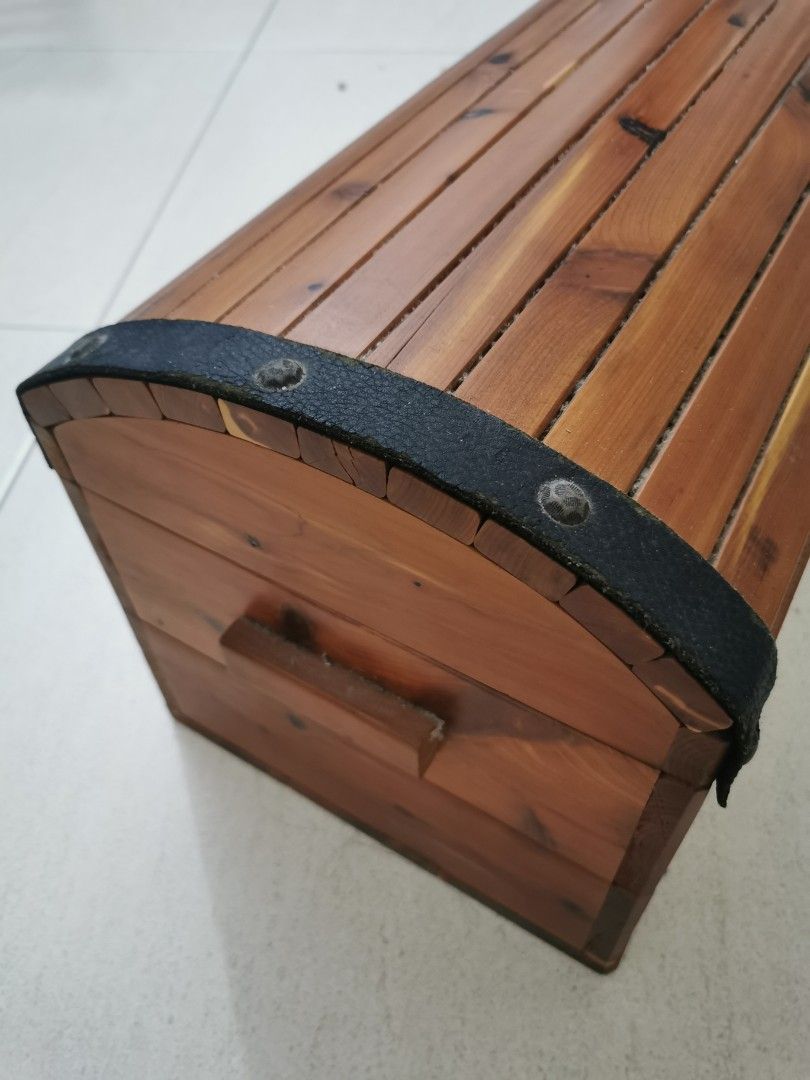 Cedar Antique Handmade Wooden Chest, Furniture & Home Living, Home ...