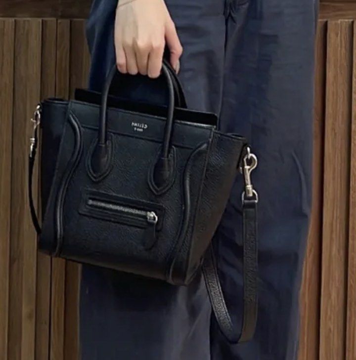 Celine Nano Luggage Black, Luxury, Bags & Wallets on Carousell