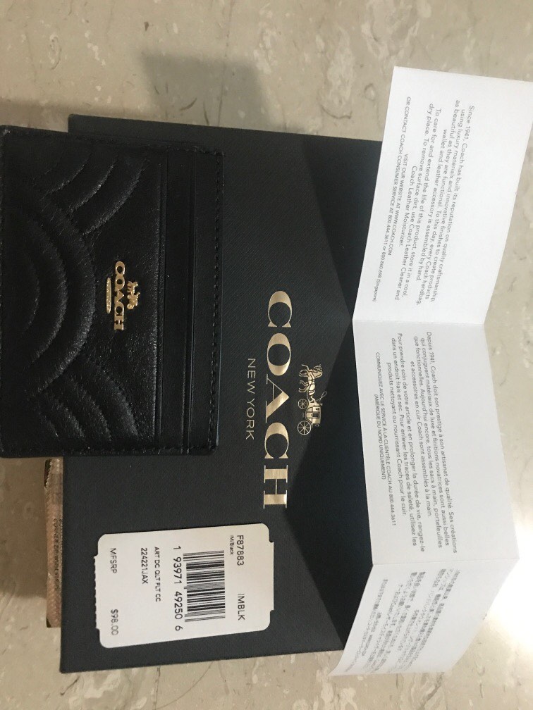 Coach card holder, Luxury, Bags & Wallets on Carousell