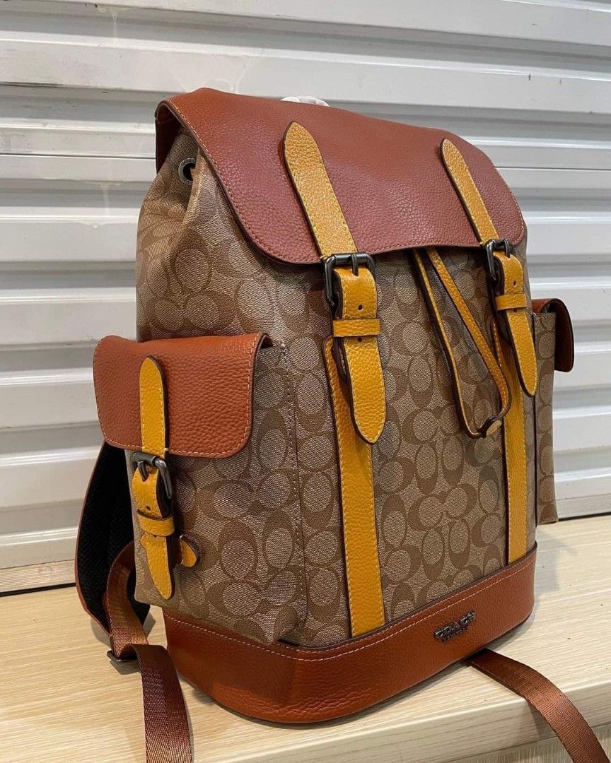 Coach Hudson Backpack In Colorblock Signature Canvas, Men's Fashion ...
