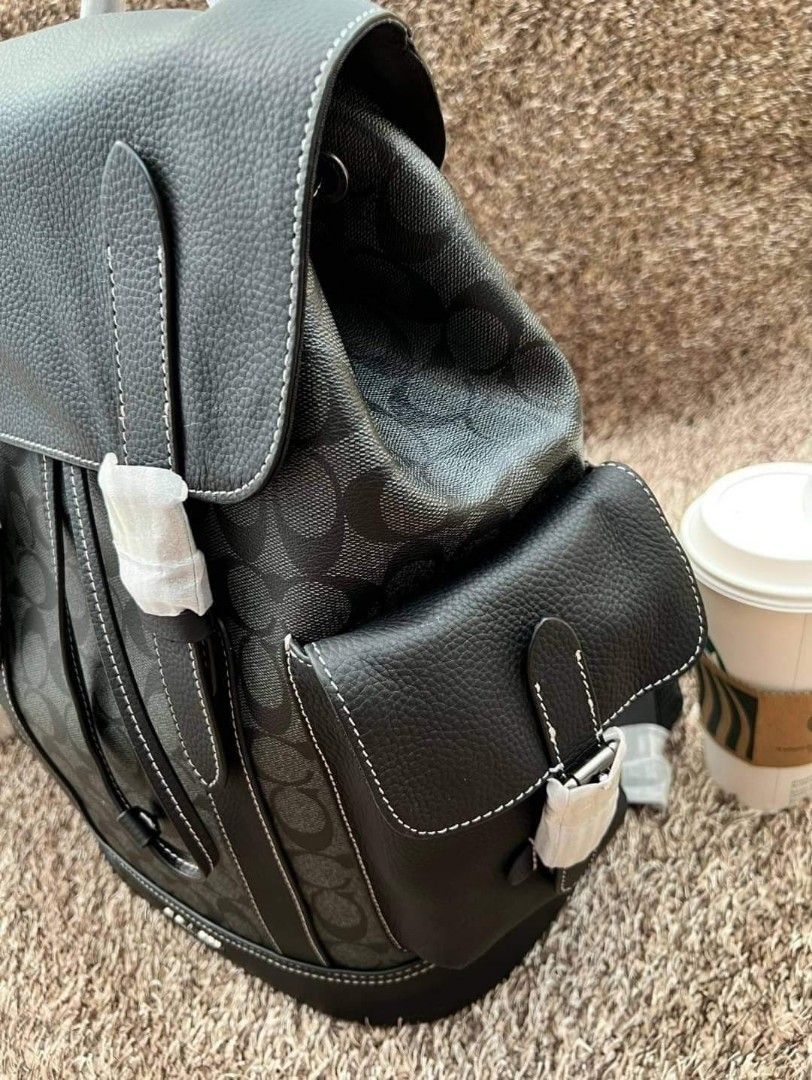 Coach Hudson Backpack In Signature Canvas, Men's Fashion, Bags ...