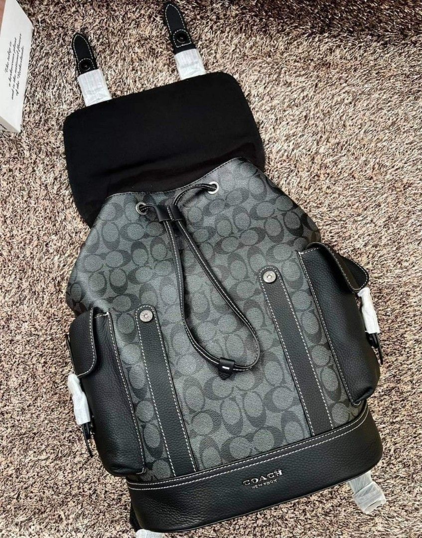 Coach Hudson Backpack In Signature Canvas, Men's Fashion, Bags ...
