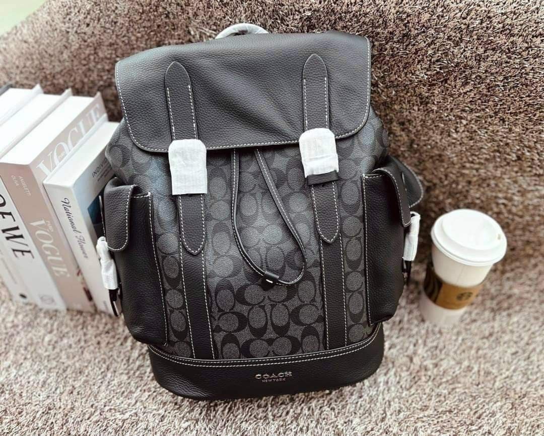 Coach Hudson Backpack In Signature Canvas, Men's Fashion, Bags ...
