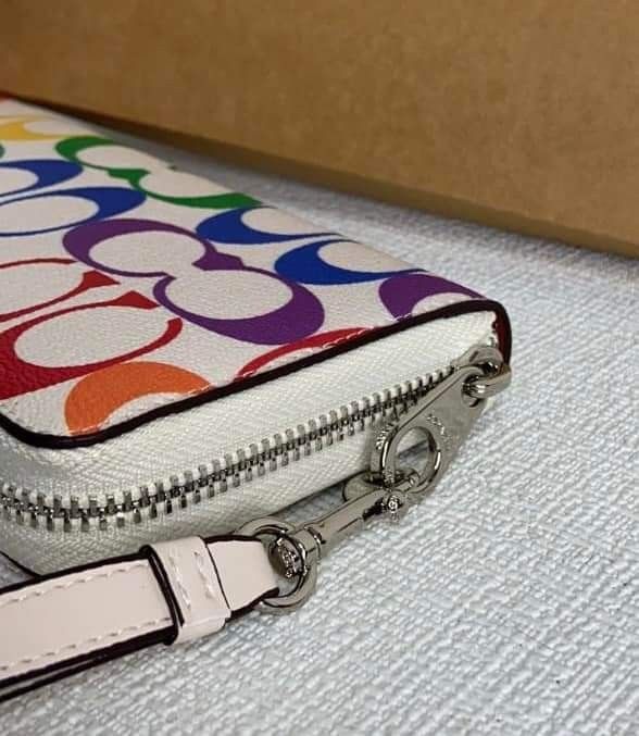 Coach Long Wallet in Signature Canvas Rainbow, Women's Fashion, Bags ...