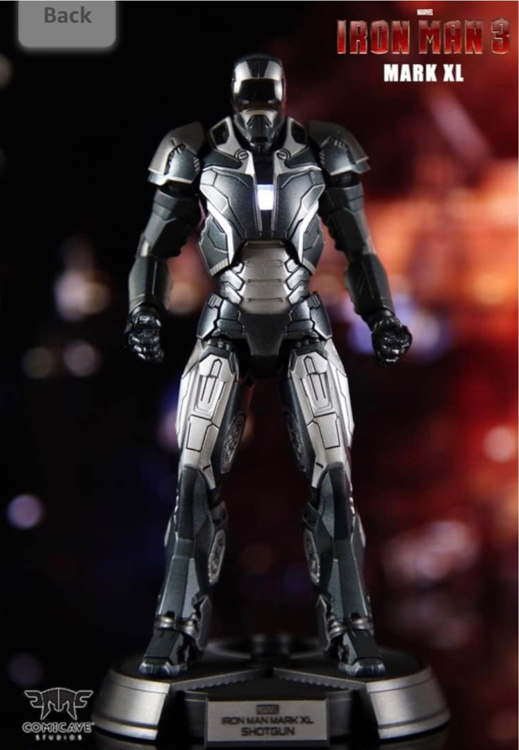 Comicave Studios Marvel Iron Man Mark XL Die cast Shotgun Collectible ...