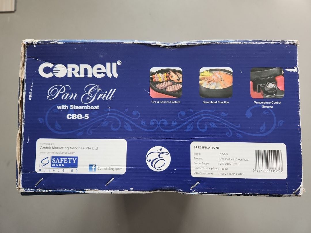 Cornell Pan grill & steamboat, TV & Home Appliances, Kitchen Appliances ...