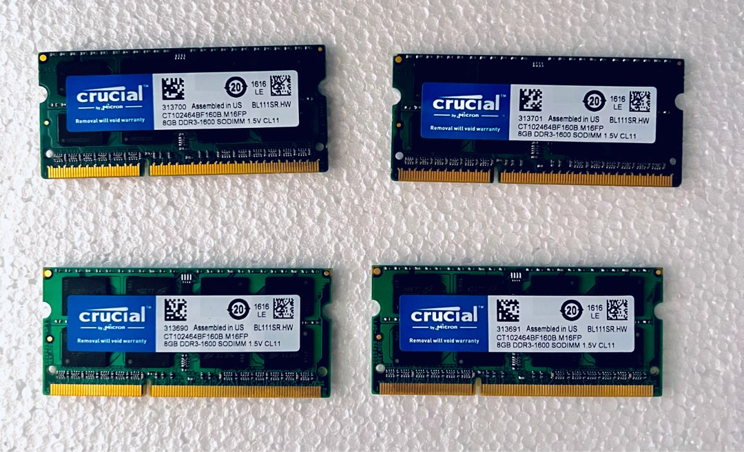 Crucial 32GB DDR3 - 1600MHZ SODIMM, Computers & Tech, Parts ...