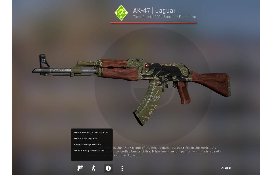 CSGO AK-47 Jaguar Factory New, Video Gaming, Gaming Accessories, In ...
