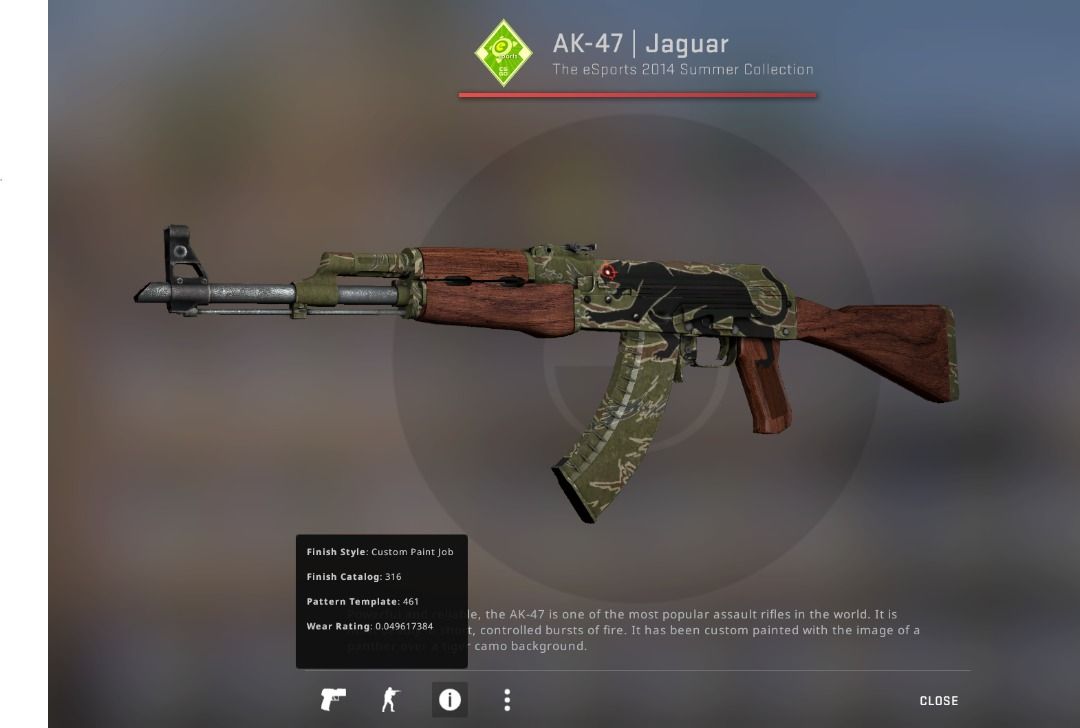 CSGO AK-47 Jaguar Factory New, Video Gaming, Gaming Accessories, In-Game Products on Carousell