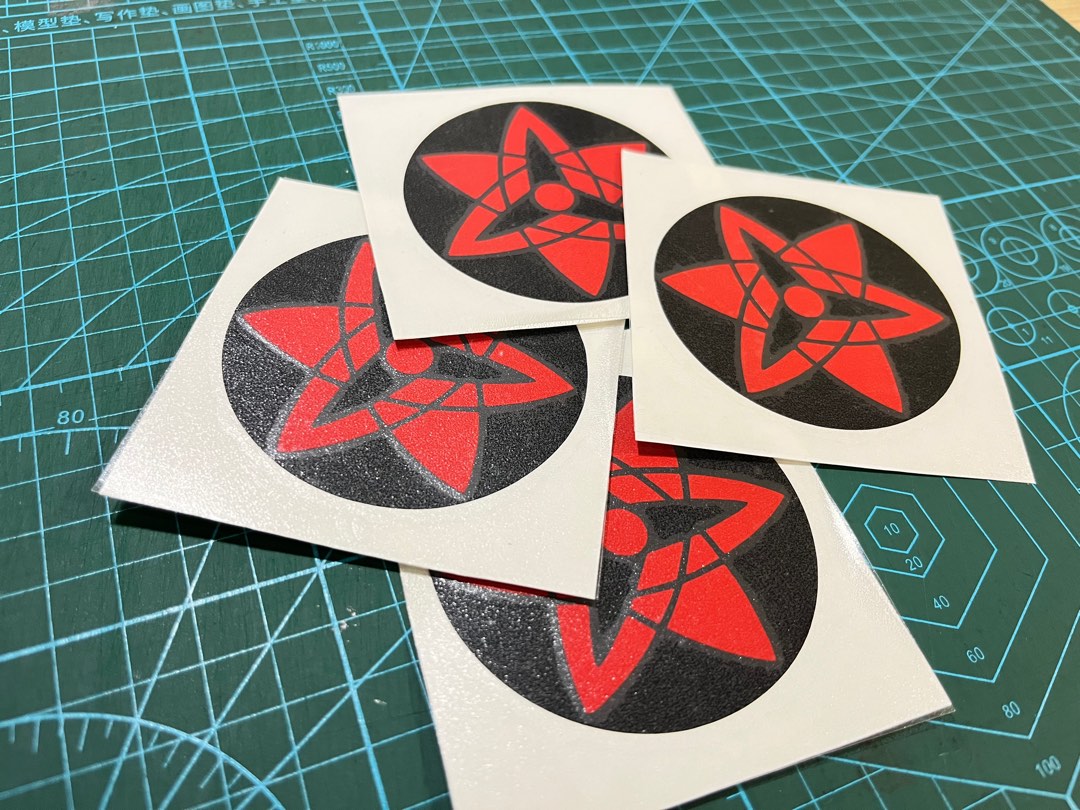 Custom Sharingan Sasuke Naruto Car Wheel Cap Decal Sticker High Quality ...