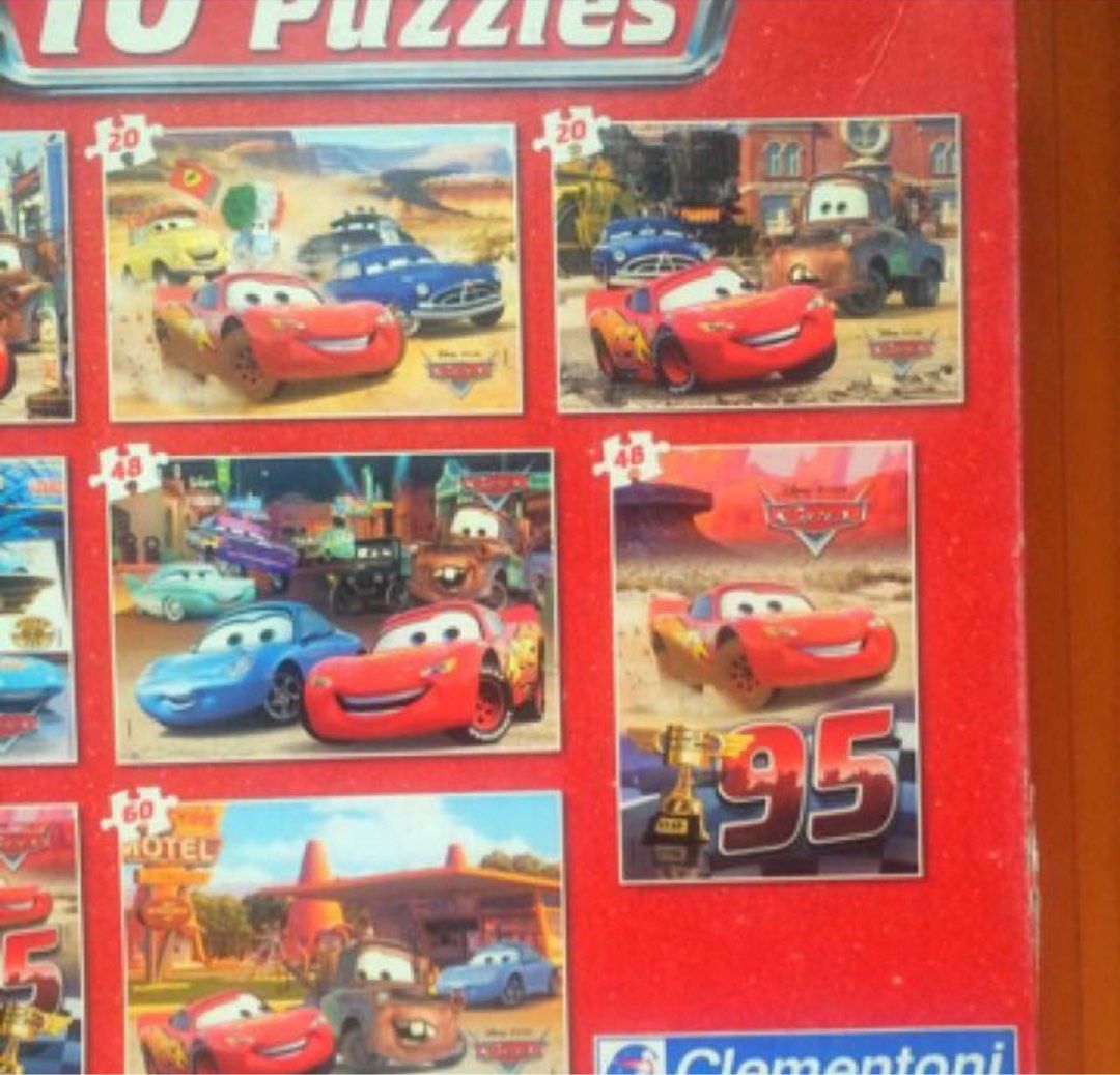 Disney Pixars Cars puzzle (10 set in 1) Mc Queen , Hobbies & Toys, Toys ...