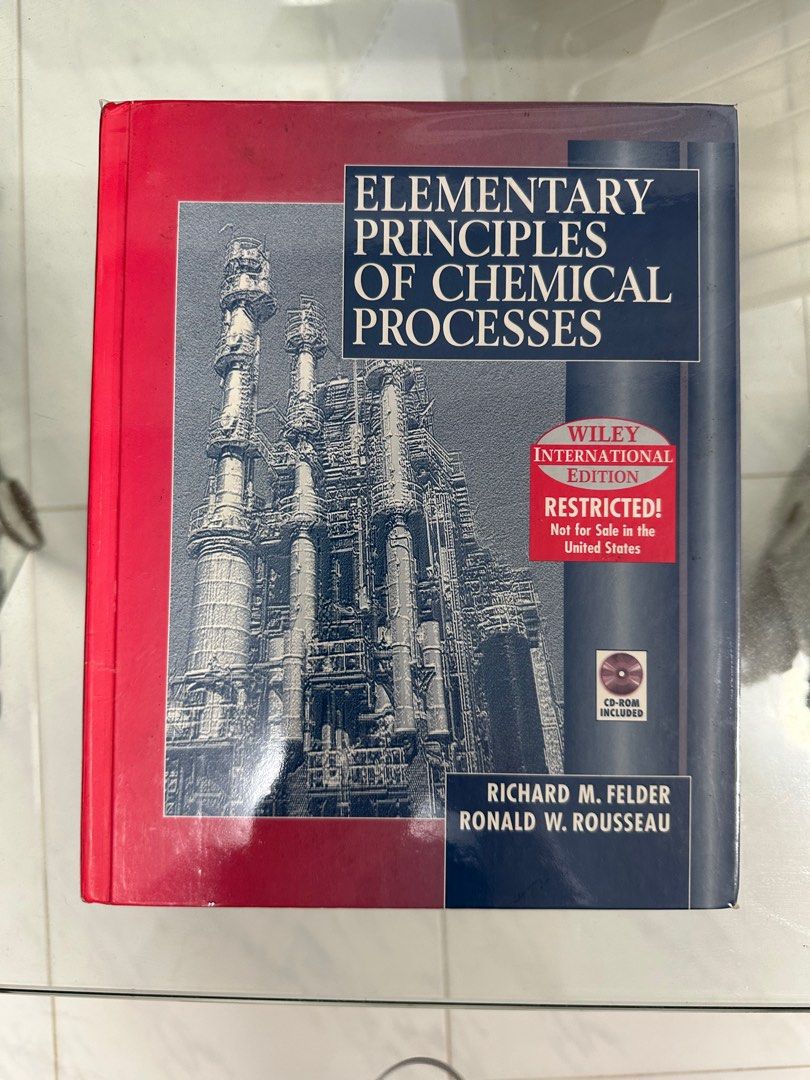 Elementary Principles of Chemical Processes, Hobbies & Toys, Books ...