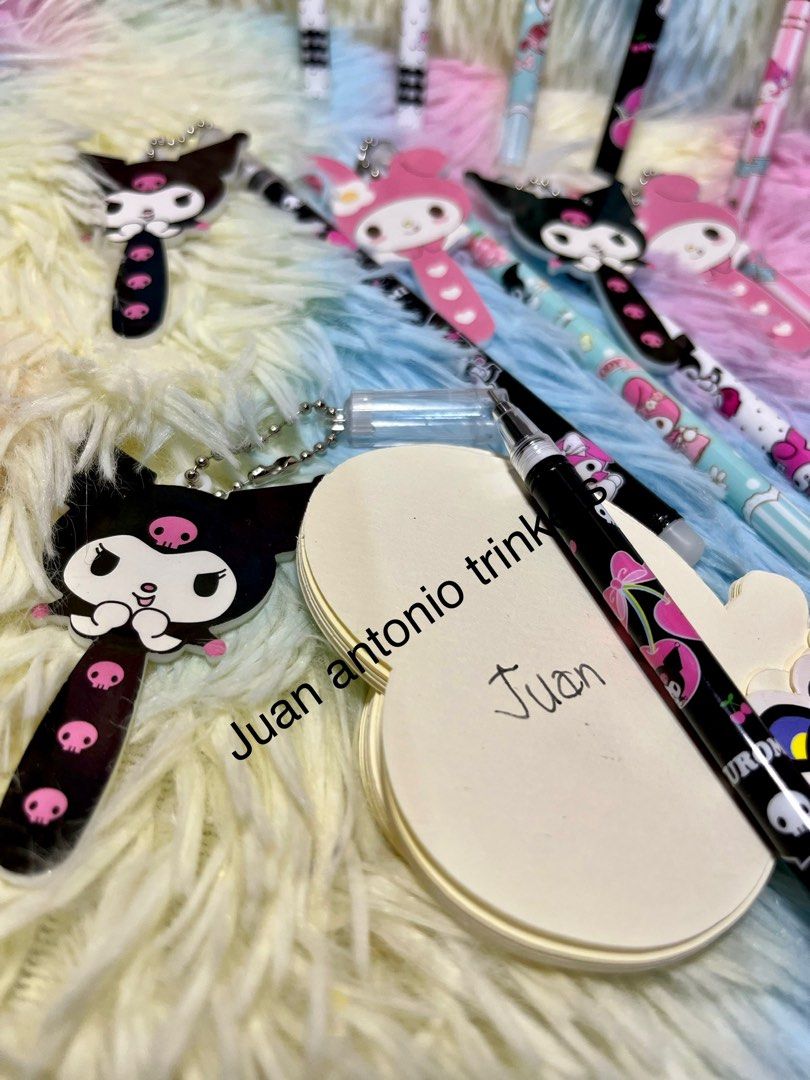 Erasable Gel Pen cartoon character Mirror Keychain Friction pen on ...