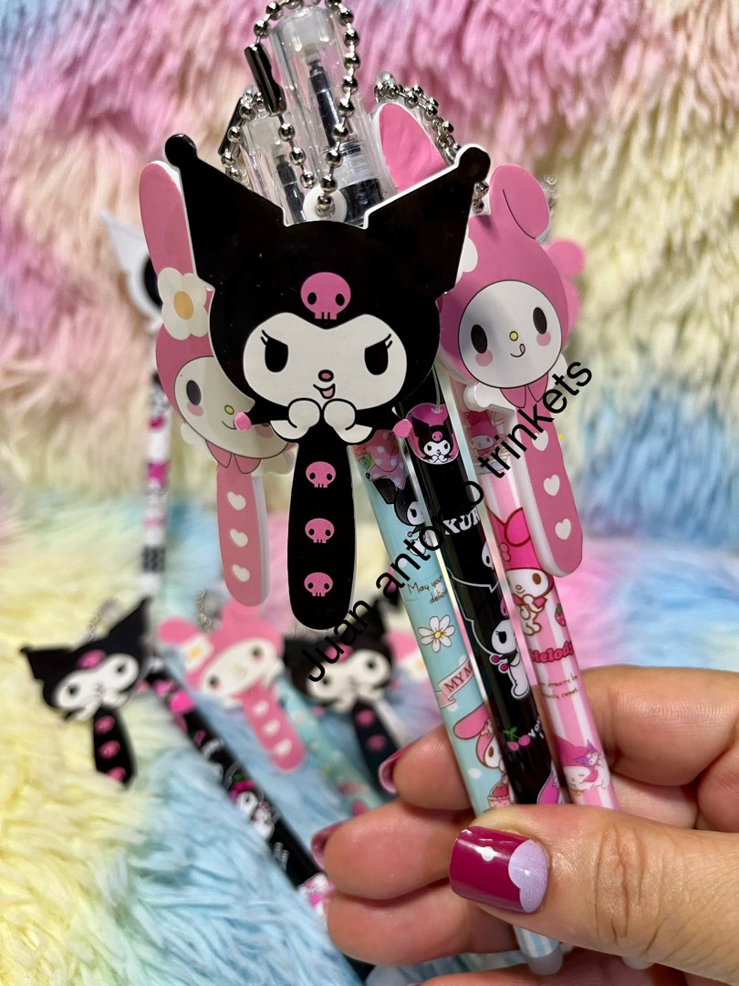 Erasable Gel Pen cartoon character Mirror Keychain Friction pen on ...