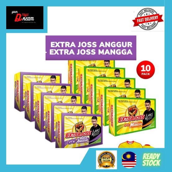 Extra Joss / Ejuss Energy Drink (Anggur / Mangga) - 10 Box, Food ...